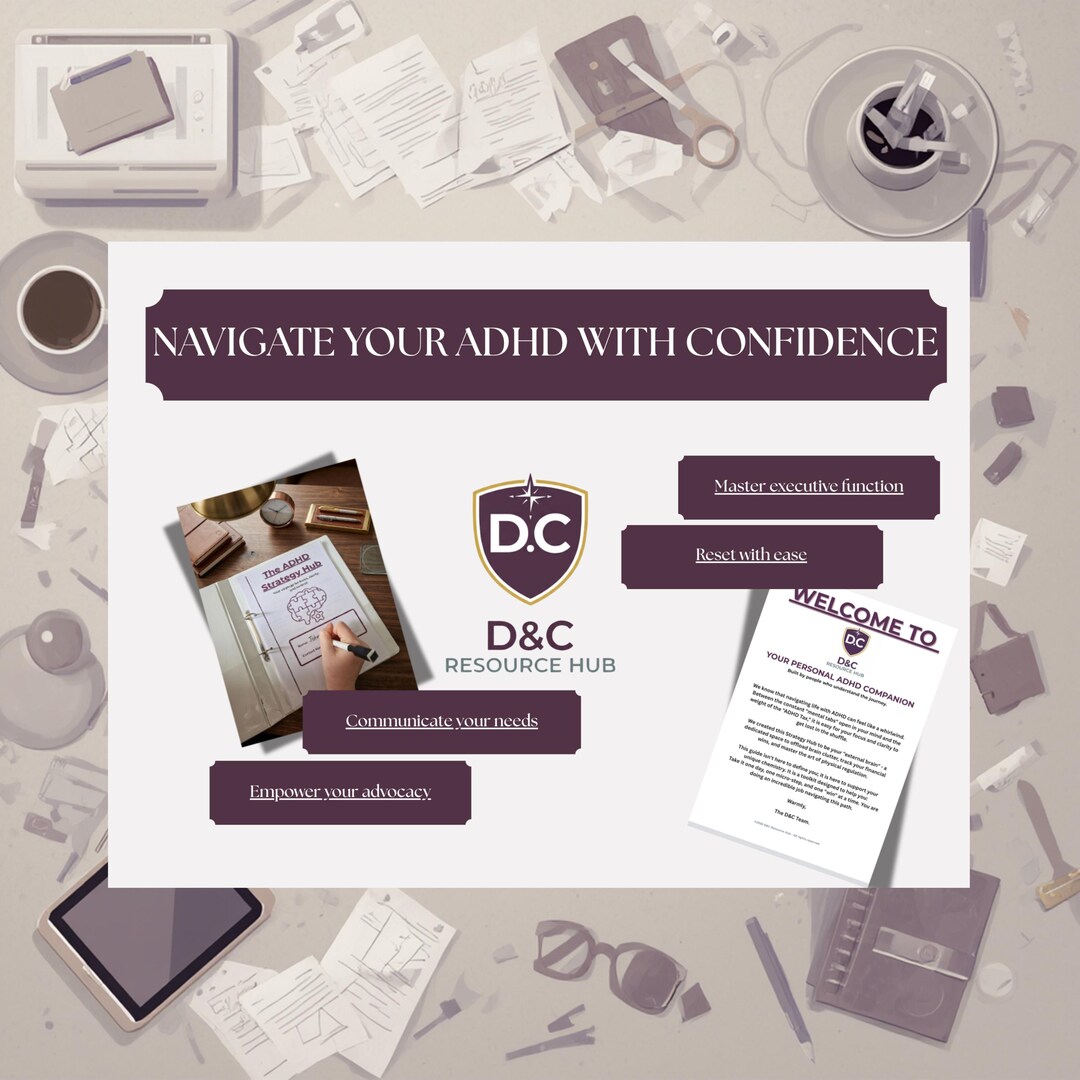 ADHD Strategy Hub & Digital Planner for Adults | Executive Functioning ...