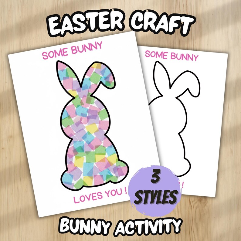 Easter Bunny Craft Printable, Some Bunny Loves You Paper Craft, Kids ...