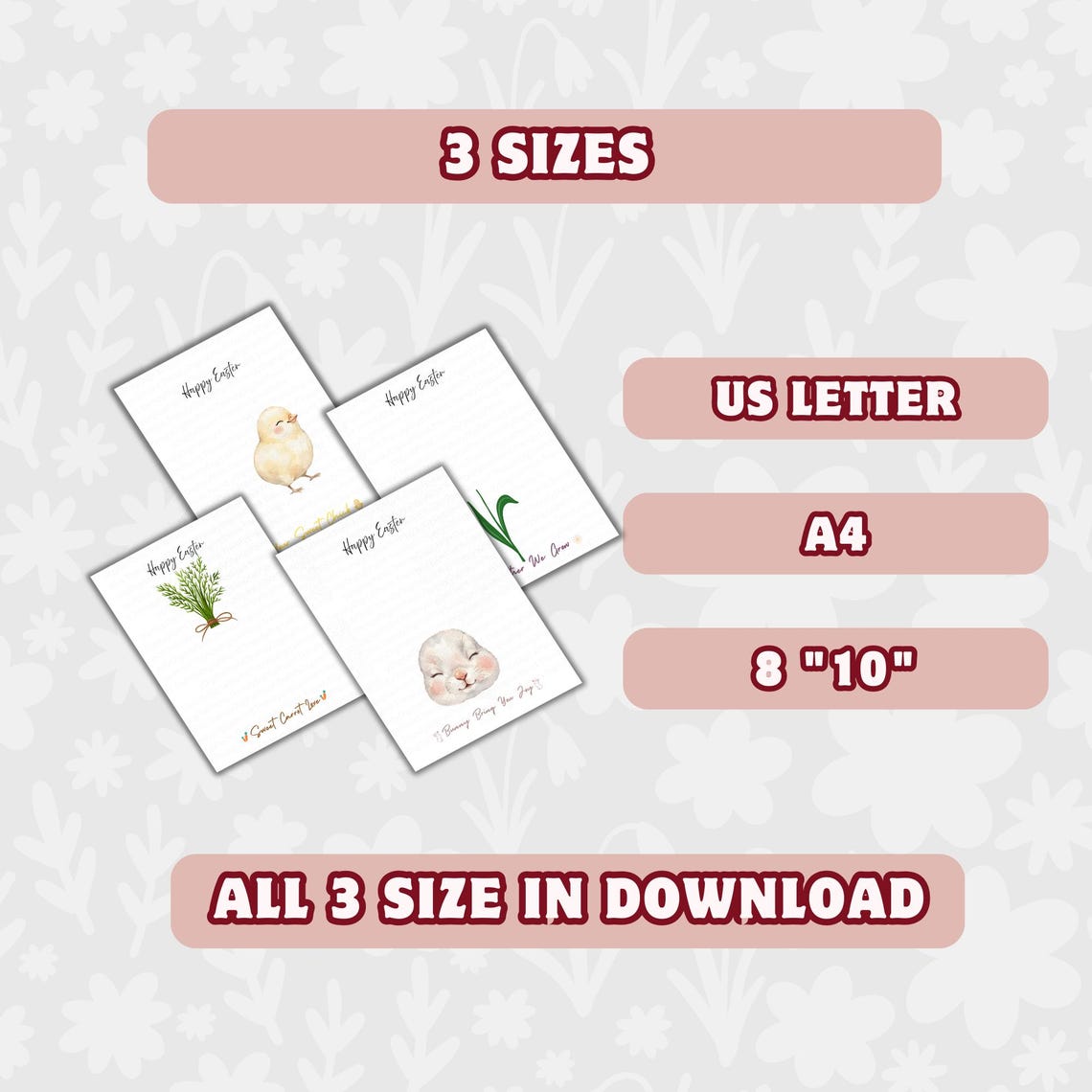 Easter Handprint Footprint Craft Bundle, Kids Easter Printable Set ...