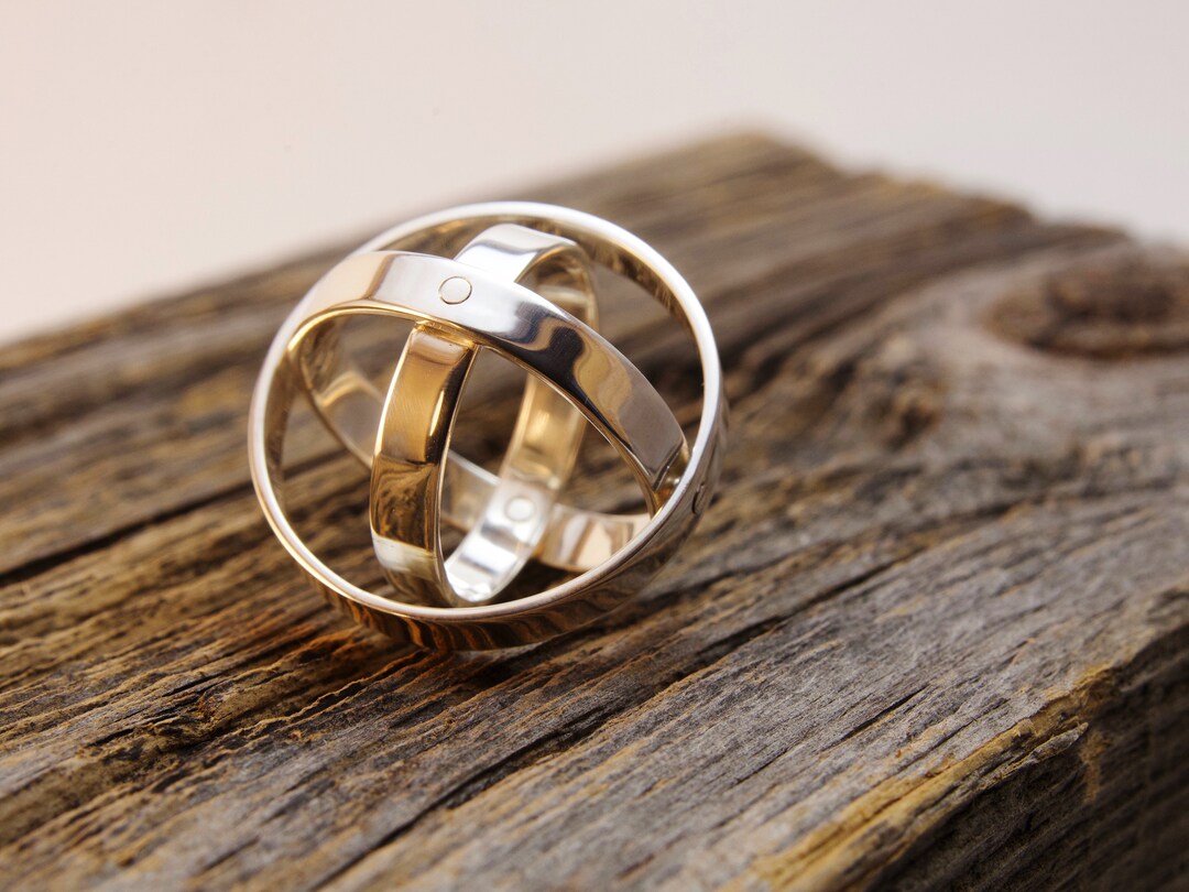 FIDGET Astro Ring 4mm Large, Stacking Playful Ring, Sterling Silver ...