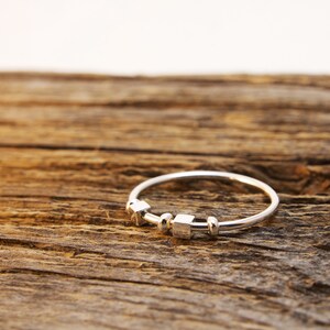 Fidget Cubes and Pebbles Ring Stacking Playful Ring Silver - Etsy