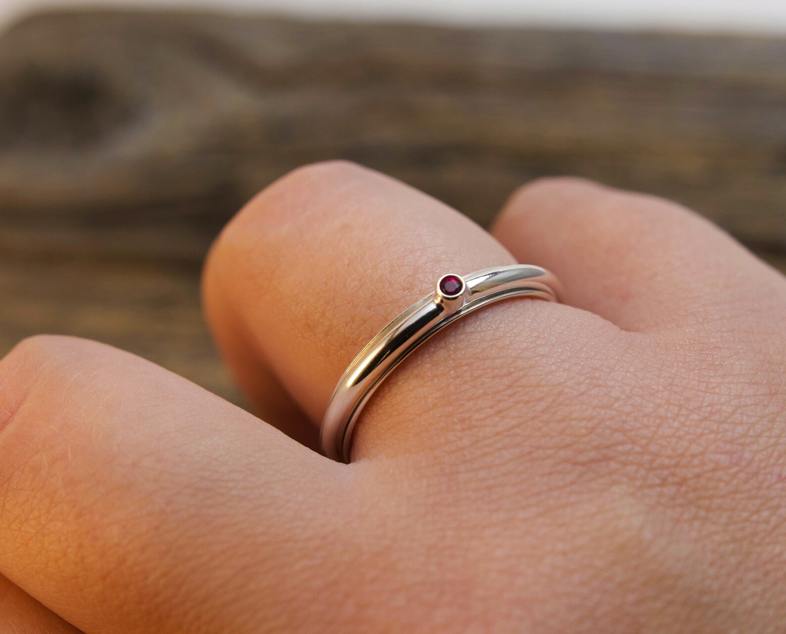 Fidget Spinning Ring With 2mm Stone 12 Ga Sterling Silver - Etsy Canada