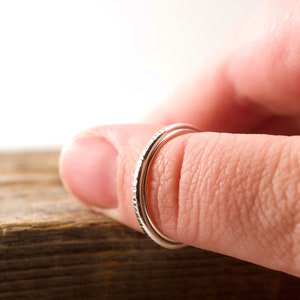 Skinny Lined Fidget Spinner Ring Oxidized 14ga, Anxiety Ring, Adhd ...