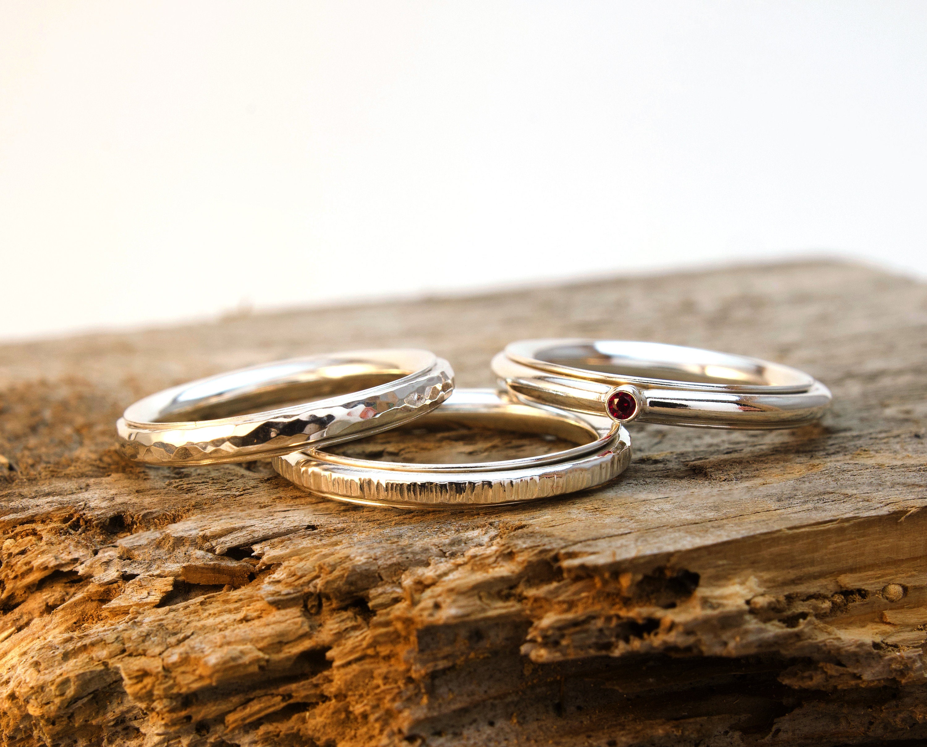 Hammered Fidget Spinning Ring 12 Ga Playful Ring Sterling - Etsy Canada