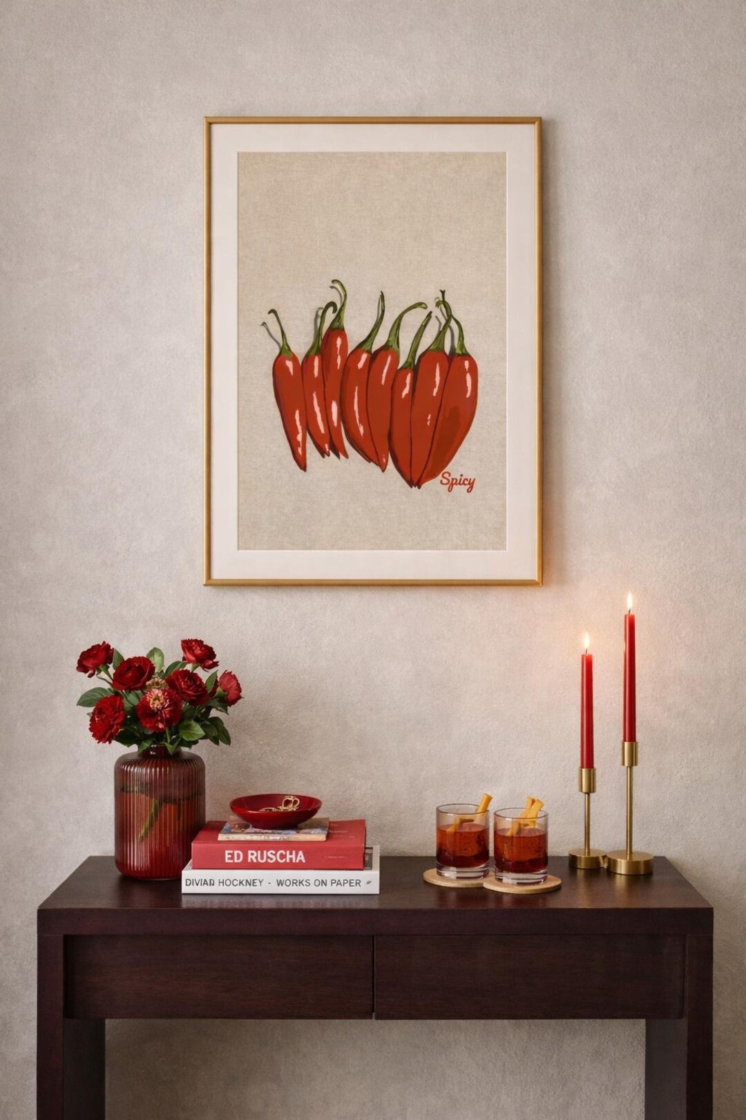 Spicy Chilli Original Wall Art, Home Decor, UNFRAMED - Etsy