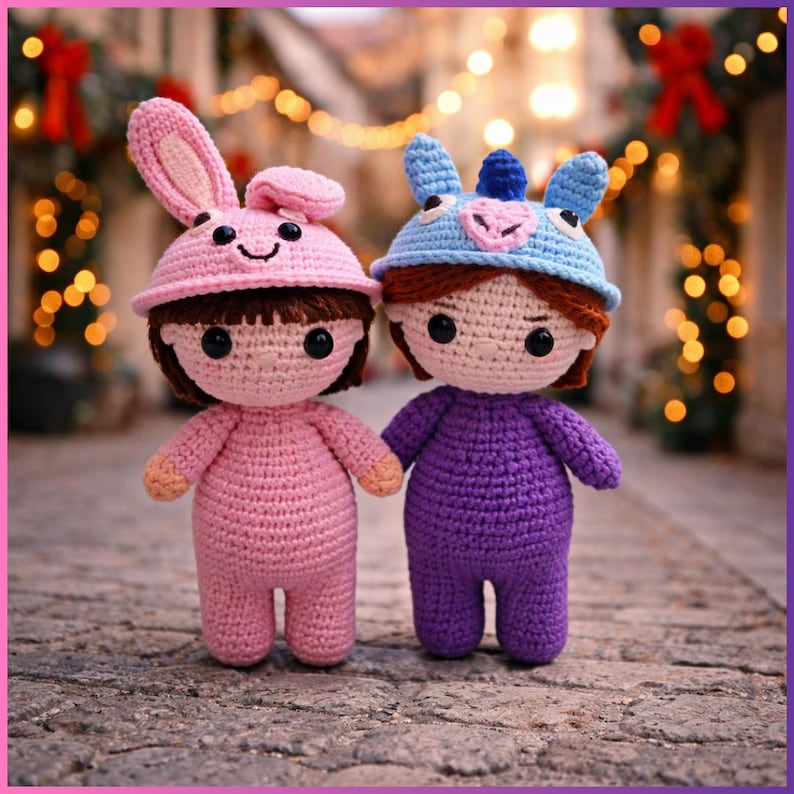 Chibi Idol Doll Crochet Pattern | K-pop Inspired Amigurumi Set | PDF - Etsy