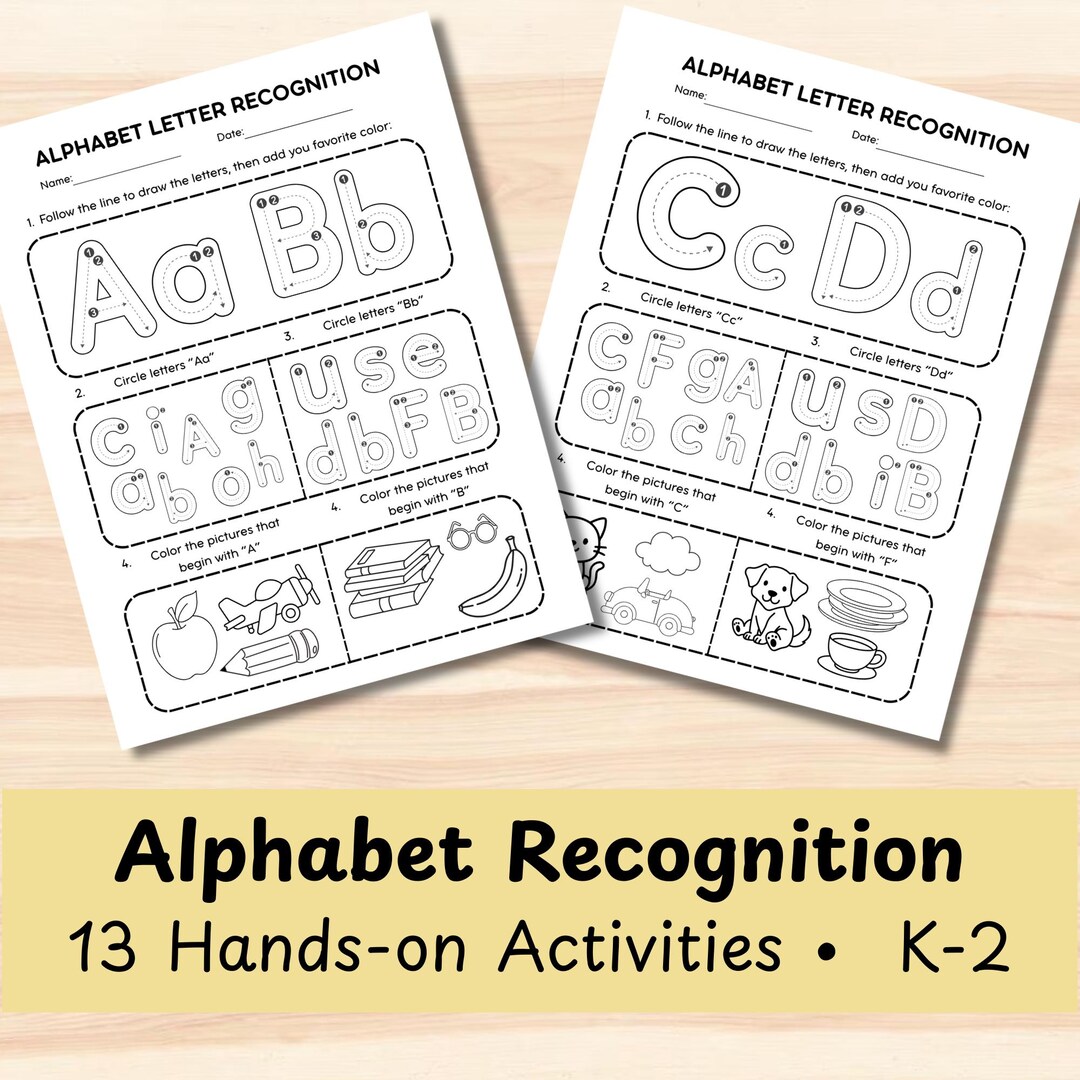 Alphabet Letter Recognition Worksheets | Letter Tracing & Sounds ...