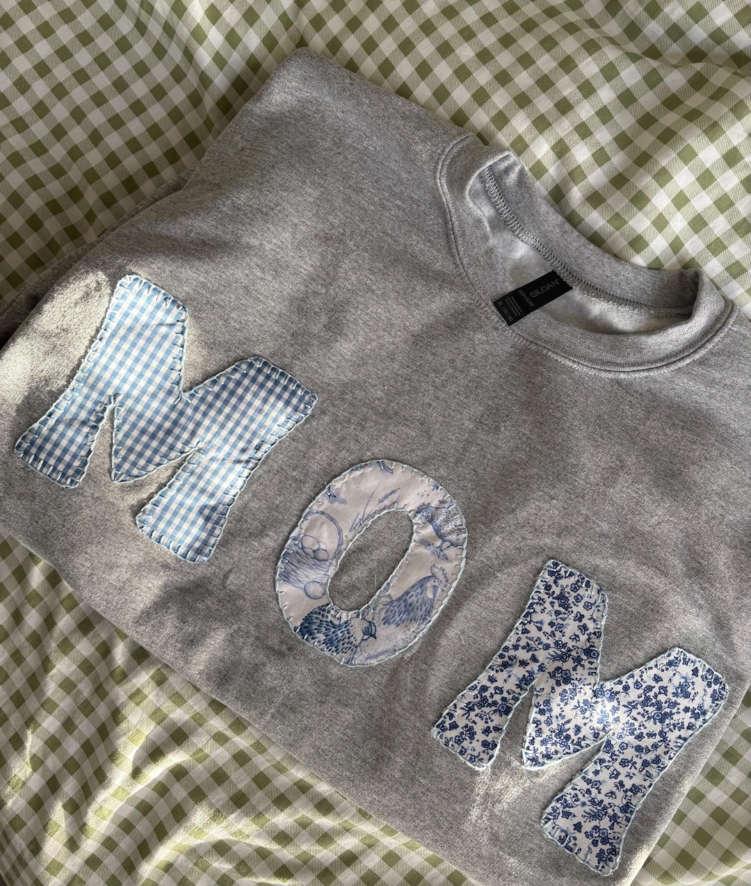 Custom Hand-sewn Patchwork Appliqué Sweatshirt | Personalized Name ...