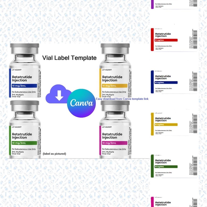 Peptide Label Template - Etsy
