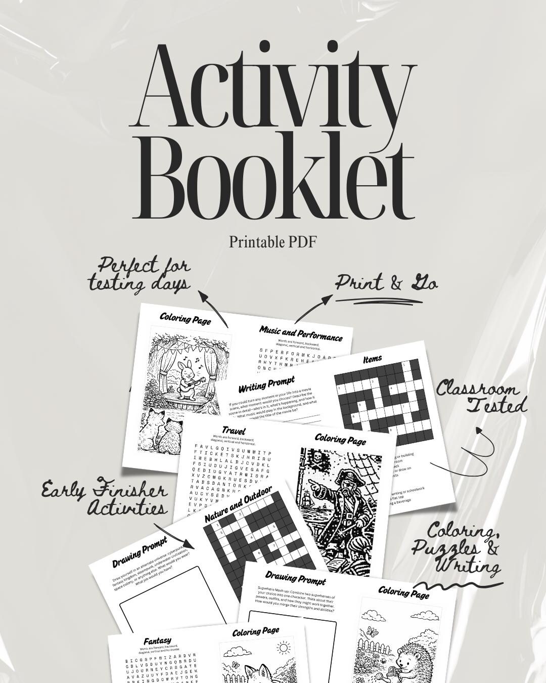 Activity Book for Quiet, Independent Work - Etsy
