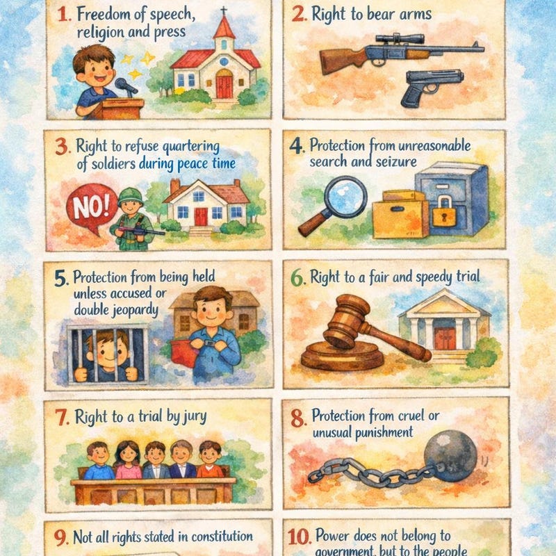 U.s. Constitution Amendments Poster - Etsy
