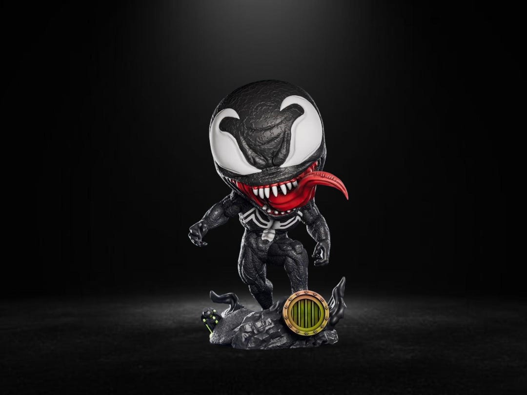 Chibi Venom STL, Cute Comic Villain Character Model Display, Stylized ...