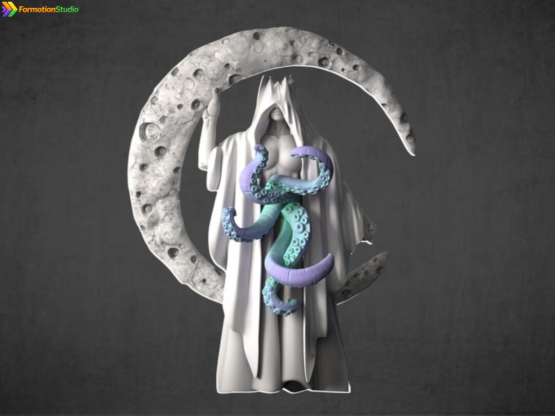Moon Queen STL, Celestial Fantasy 3D Print Model, Lunar Goddess Display ...