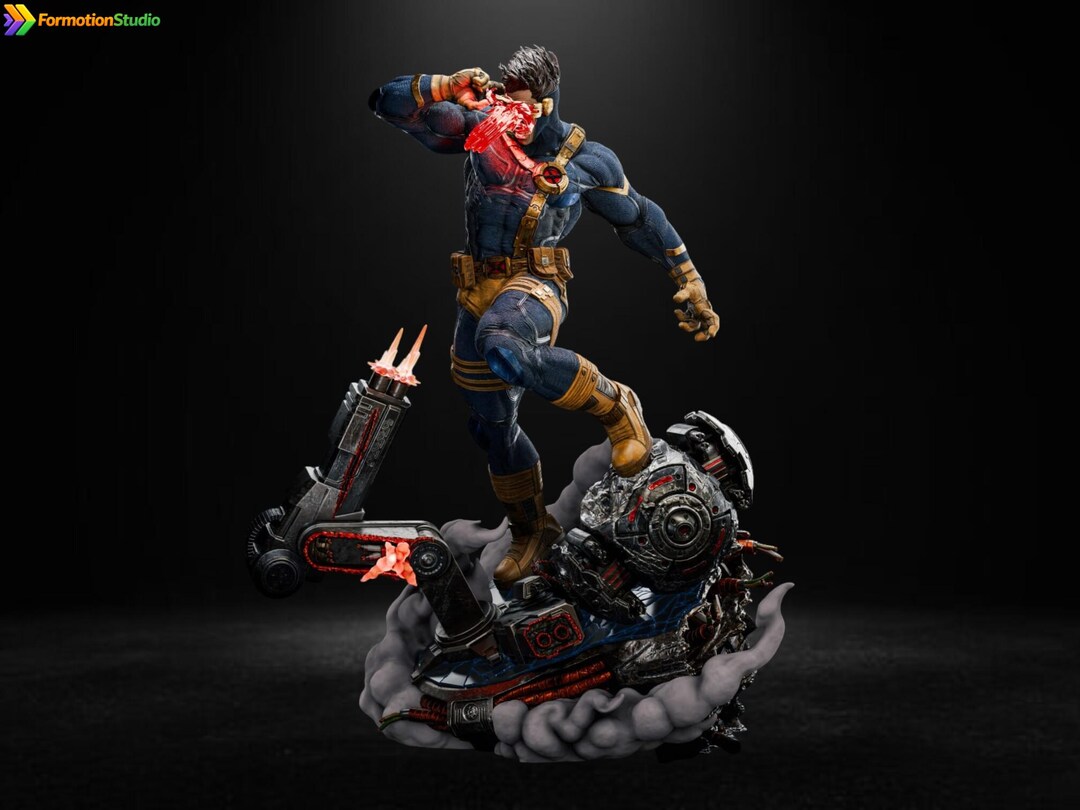 Cyclops STL, Iconic Comic Mutant Hero Character Model Display, Optic ...