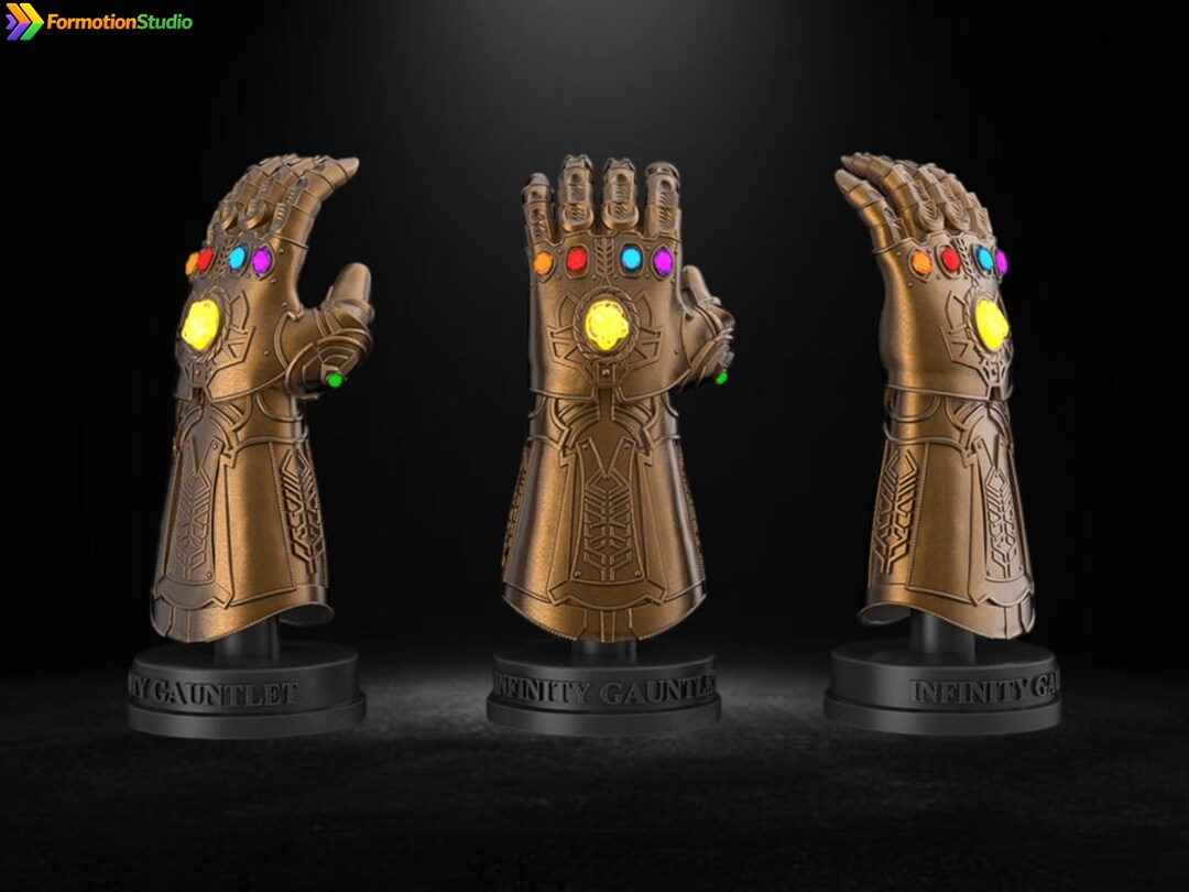 Thanos Gauntlet STL, Iconic Infinity Gauntlet Display Prop, Detailed ...