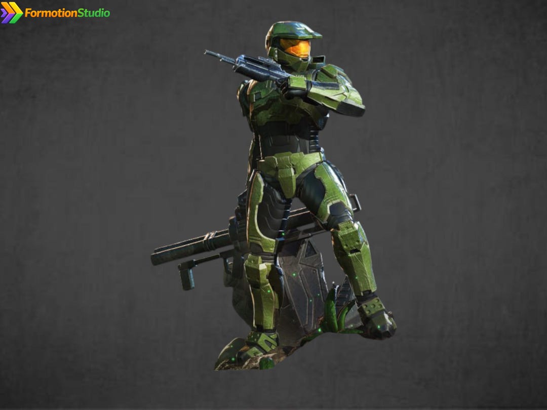 Master Chief (bust + Full Size) STL, Iconic Armored Soldier Statue Set ...