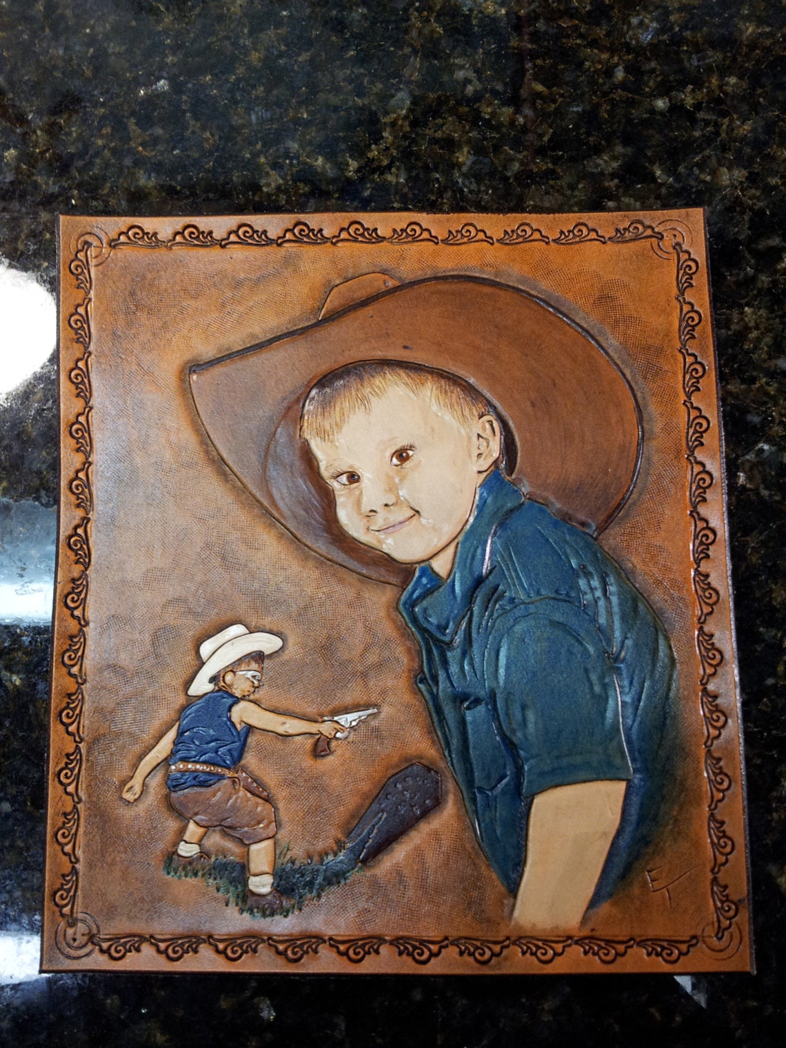 Hand Tooled Leather Art Work From Photo - Etsy