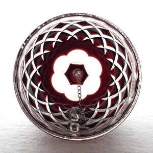 Vintage Deep RUBY RED Dinner Bell Glass Hock Cut-to-clear 30% Lead ...