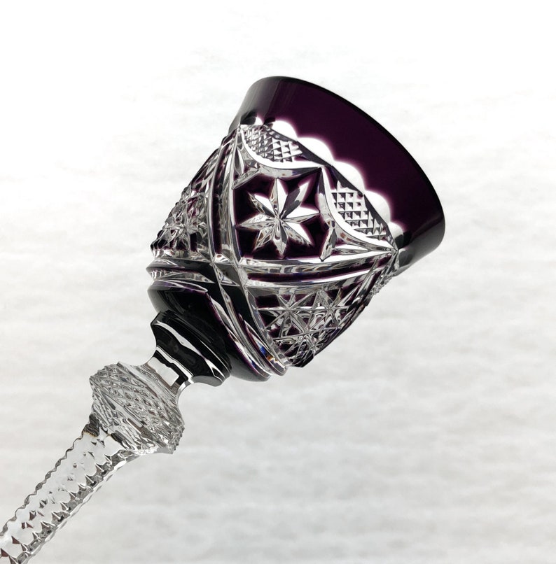 SENECA Pattern AMETHYST Cordial Hock Glass Cut-to-clear 30% - Etsy