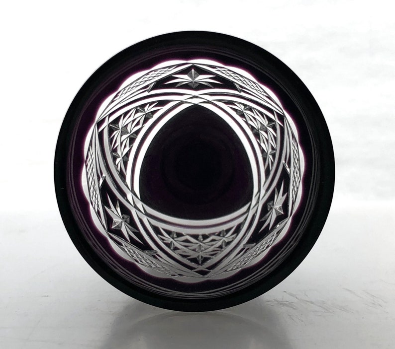SENECA Pattern AMETHYST Cordial Hock Glass Cut-to-clear 30% Pbo Crystal ...