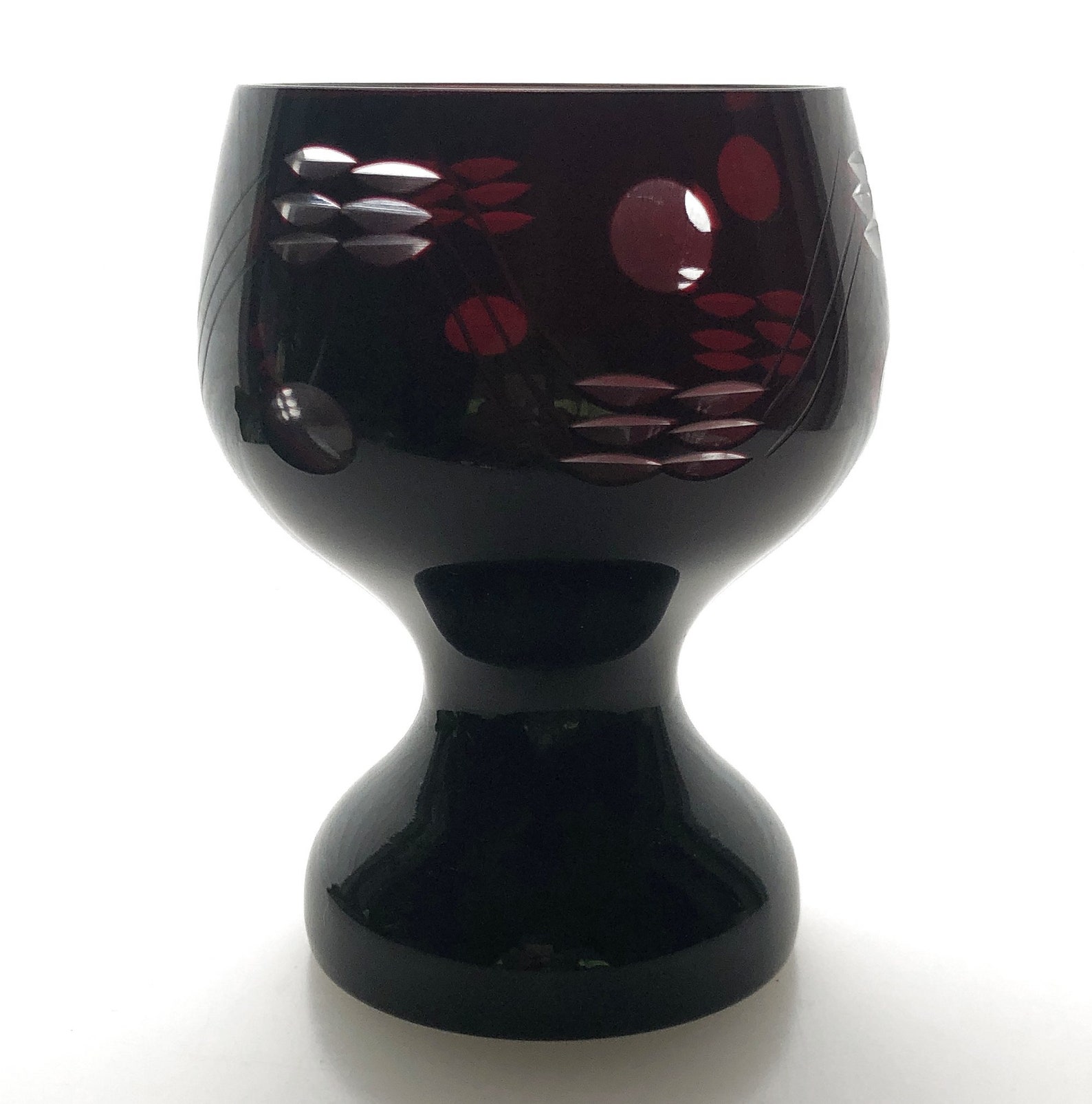 Vintage Gothic Dark RUBY RED Chalice Wine Glass Goblet Cup - Etsy