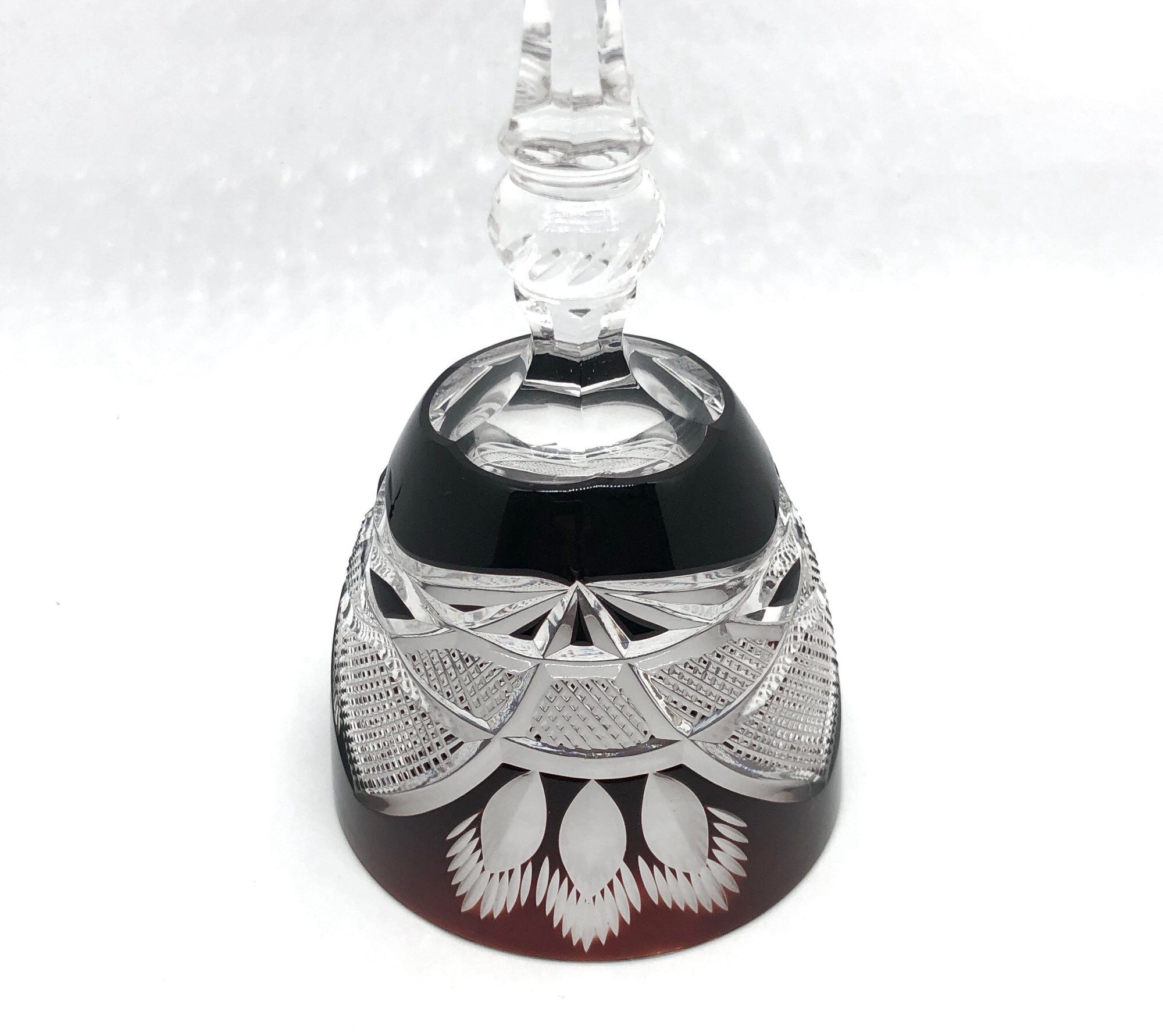 Vintage Deep RUBY RED Wine Goblet Glass Hock Cut-to-clear Full - Etsy