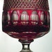 Vintage Deep CRANBERRY RED Wine Glass Goblet Hock Cut-to-clear - Etsy