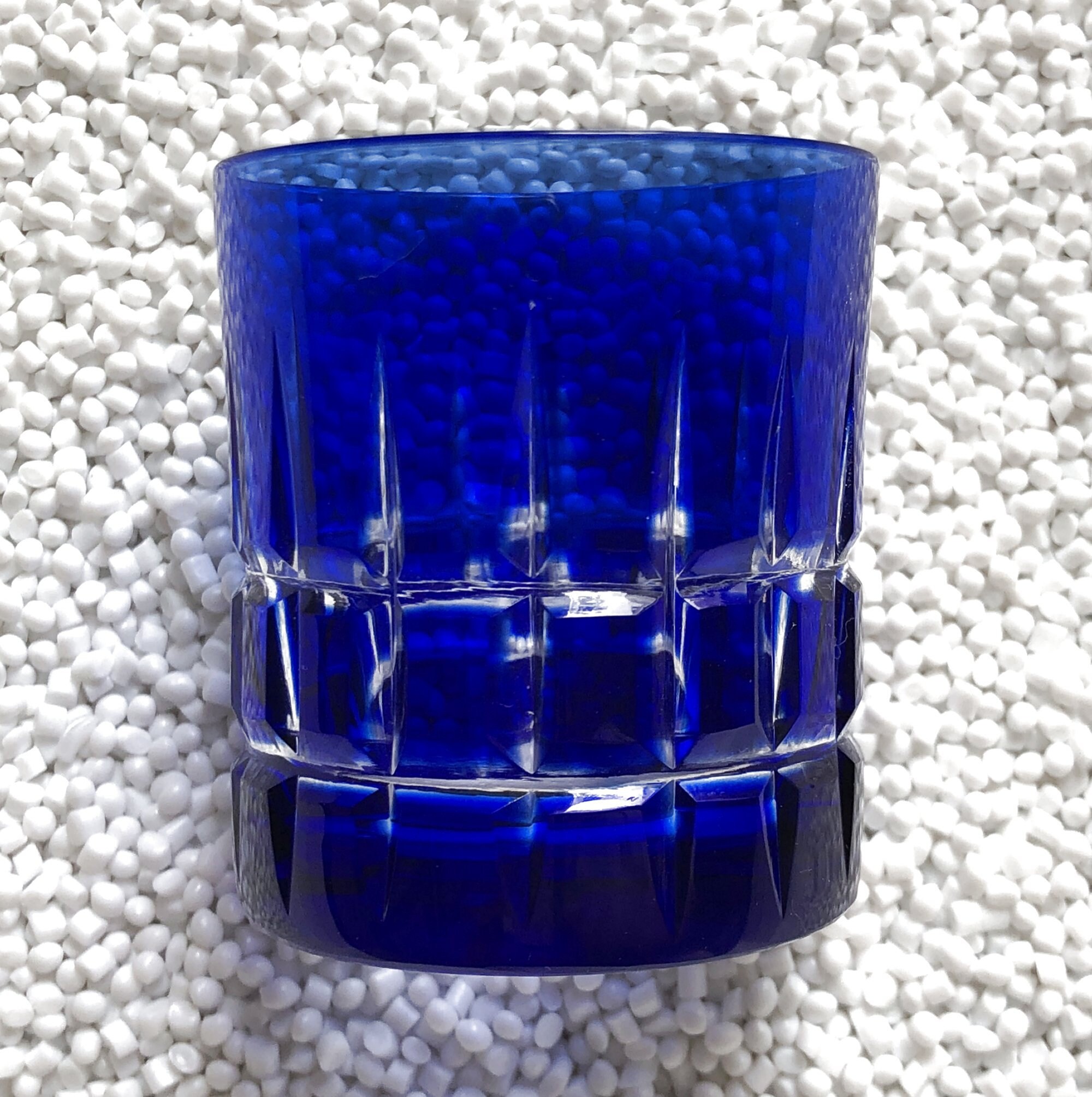 Vintage COBALT Royal BLUE Shot Glass Cut-to-clear Full 24%pbo Lead ...