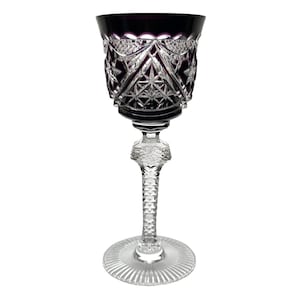 SENECA Pattern AMETHYST Cordial Hock Glass Cut-to-clear 30% Pbo Crystal ...