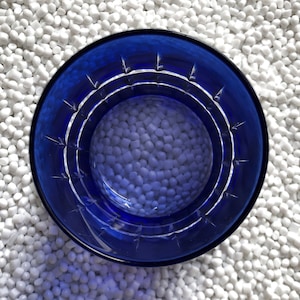 Vintage COBALT Royal BLUE Shot Glass Cut-to-clear Full 24%pbo Lead ...