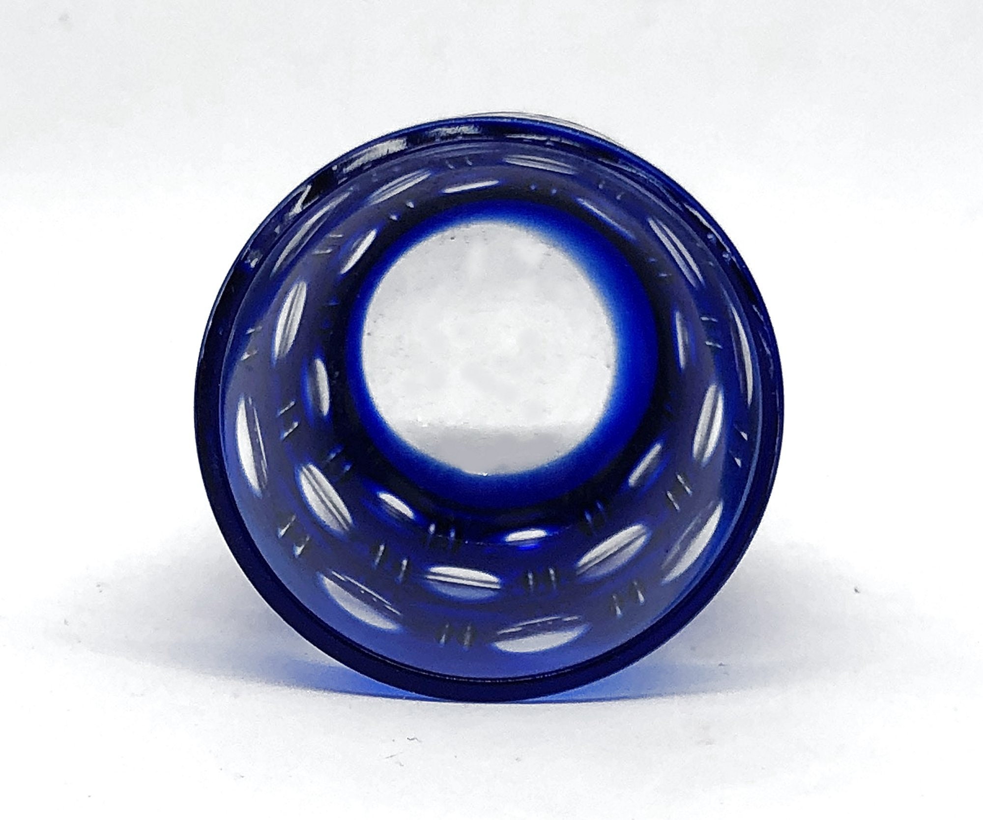 Vintage COBALT BLUE Shot Glass Cut-to-clear 24%pbo Lead - Etsy