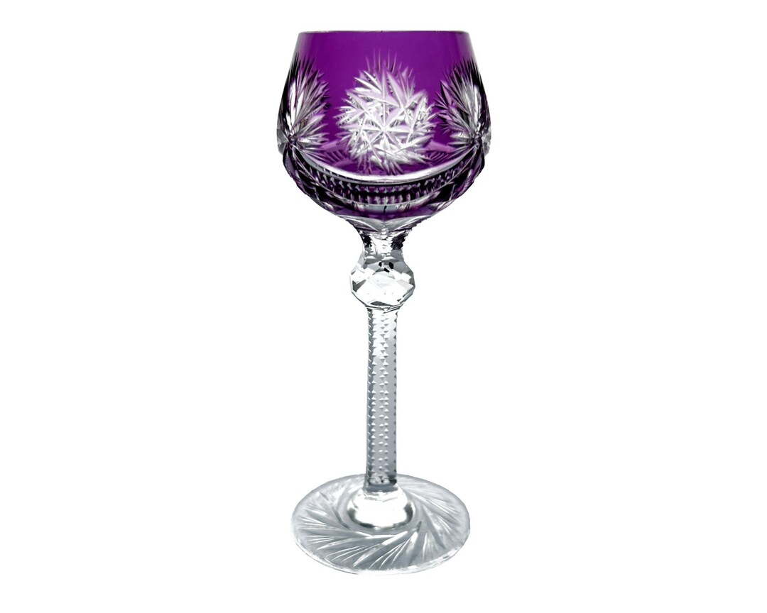 Antique AMETHYST PURPLE LAVENDER Cordial Liquor Glass Cut-to-clear 24% ...