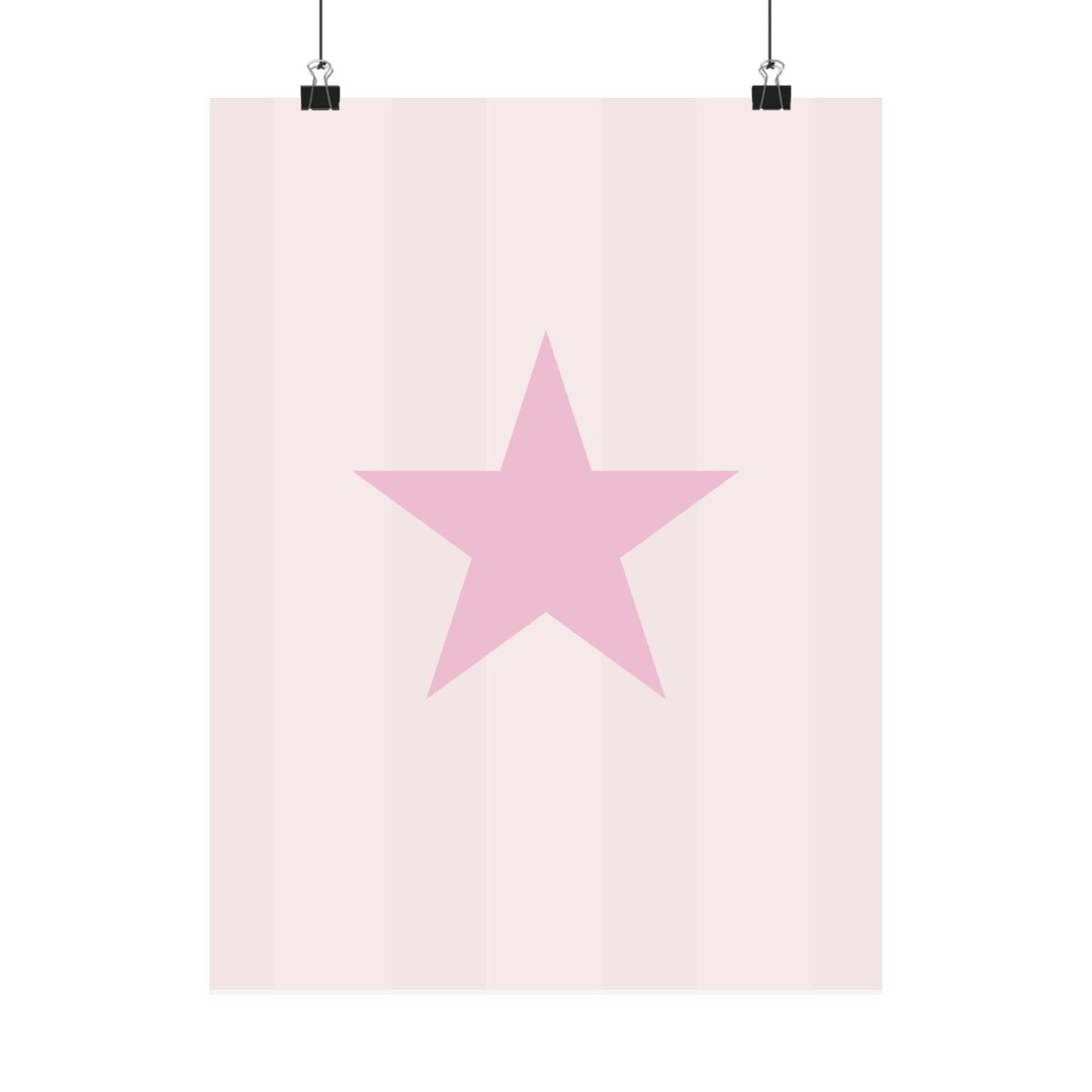 Pink Star - Matte Vertical Posters - Etsy