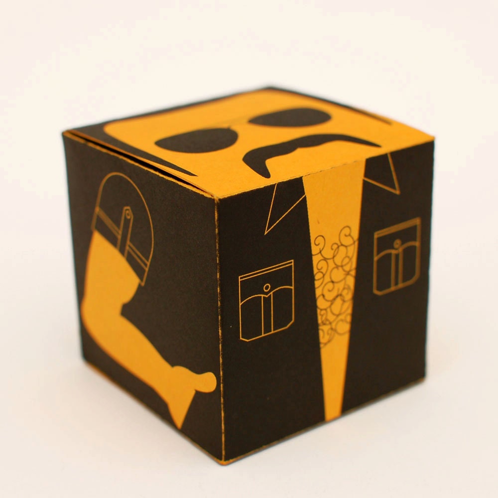 Mr. Moustache Marcel Printable Gift Box, Instant Download - Etsy