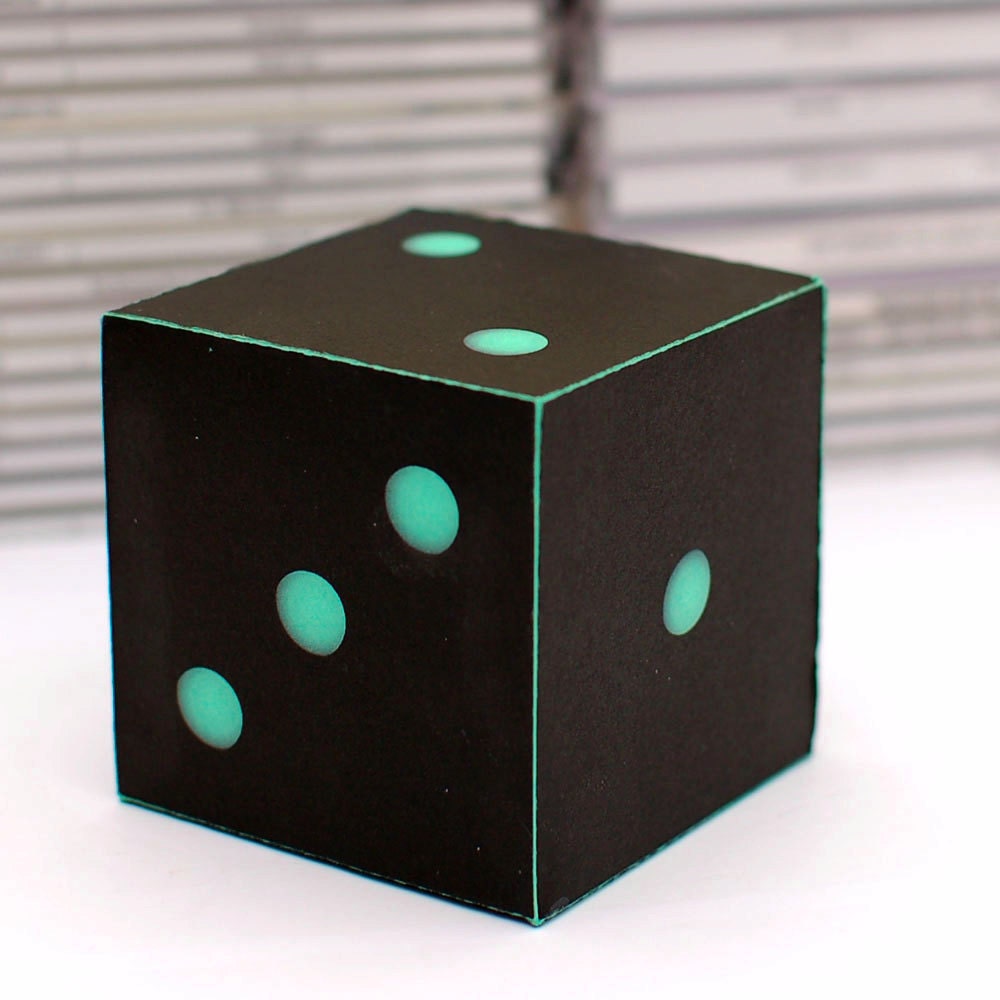 Colourful Dice Gift Box Template DIY Lucky Die Favor Printable Game ...