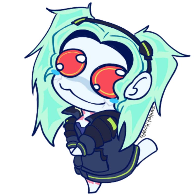 Rebecca Chibi Sticker - Cyberpunk Anime Art - Etsy