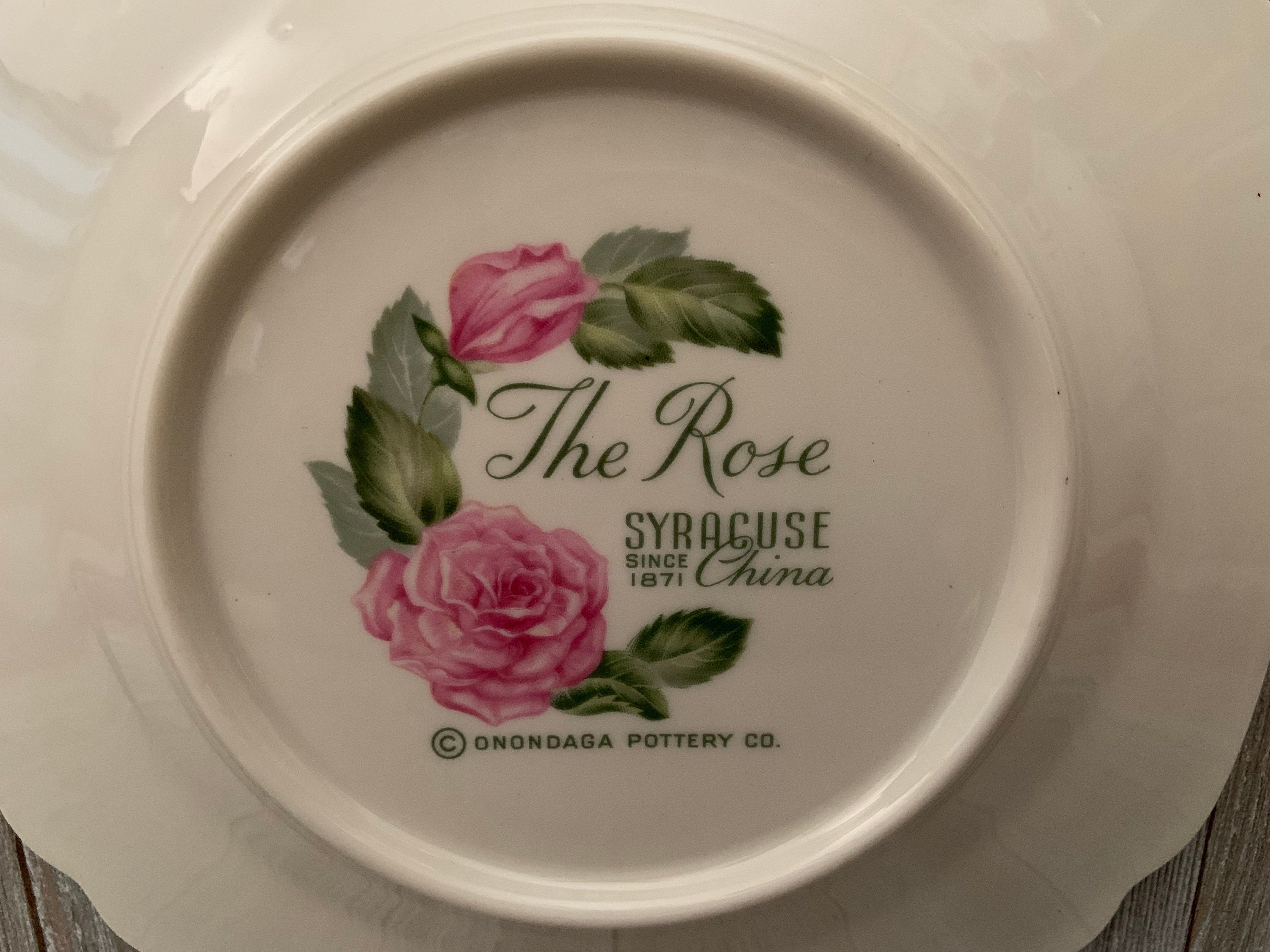 Vintage the Rose Collectible China Plate With Stand by Syracuse China ...