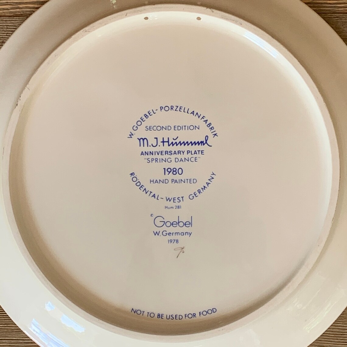 Vintage "spring Dance" Hummel Anniversary Collector Plate - Etsy