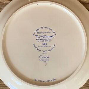 Vintage spring Dance Hummel Anniversary Collector Plate - Etsy