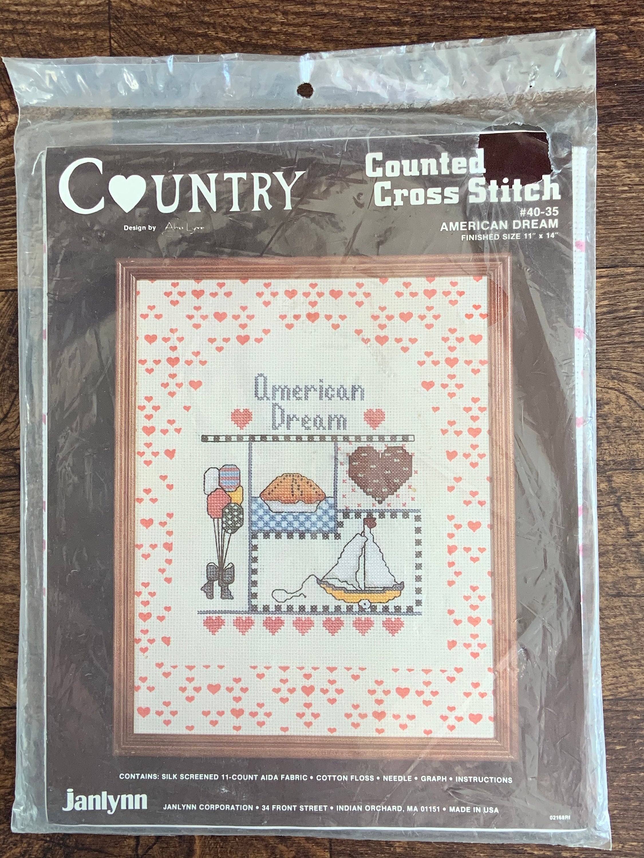 Vintage Counted Cross Stitch Kit american Dream - Etsy