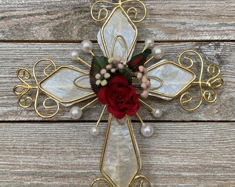 Capiz Shell and Gold Scroll Star Ornament 4 - Etsy