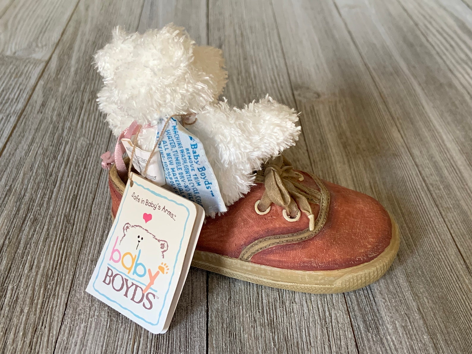 Vintage Boyds Bear-foot Friends "suzie...my First Sneakers" Baby Shoe ...