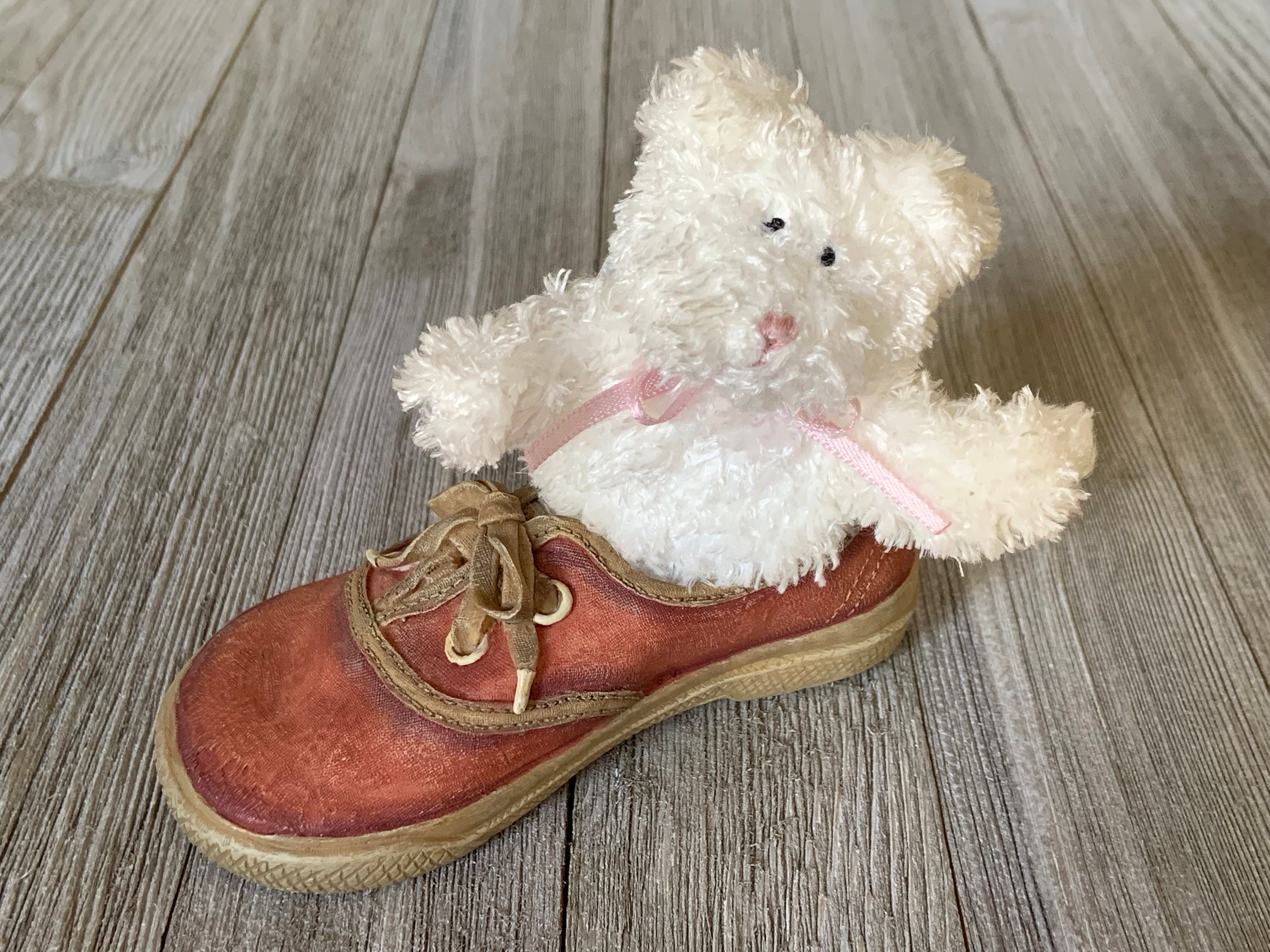 Vintage Boyds Bear-foot Friends "suzie...my First Sneakers" Baby Shoe ...