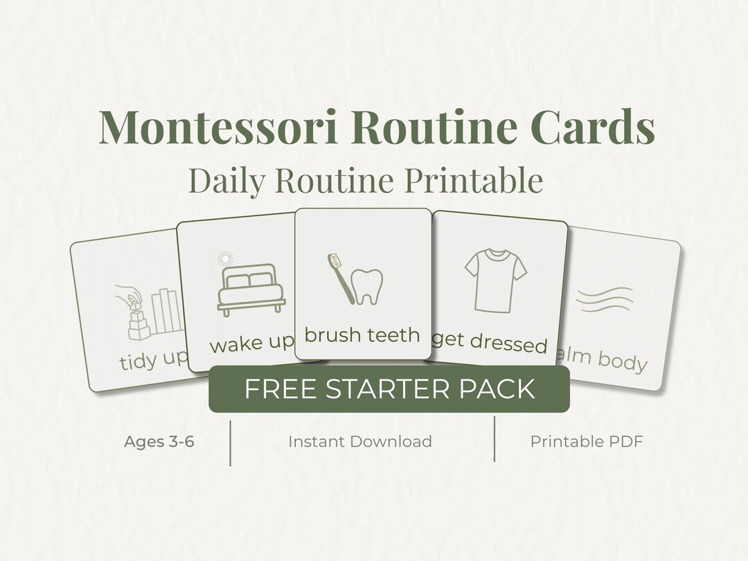 Montessori Routine Cards Printable – Build Calm, Independent Days (free ...