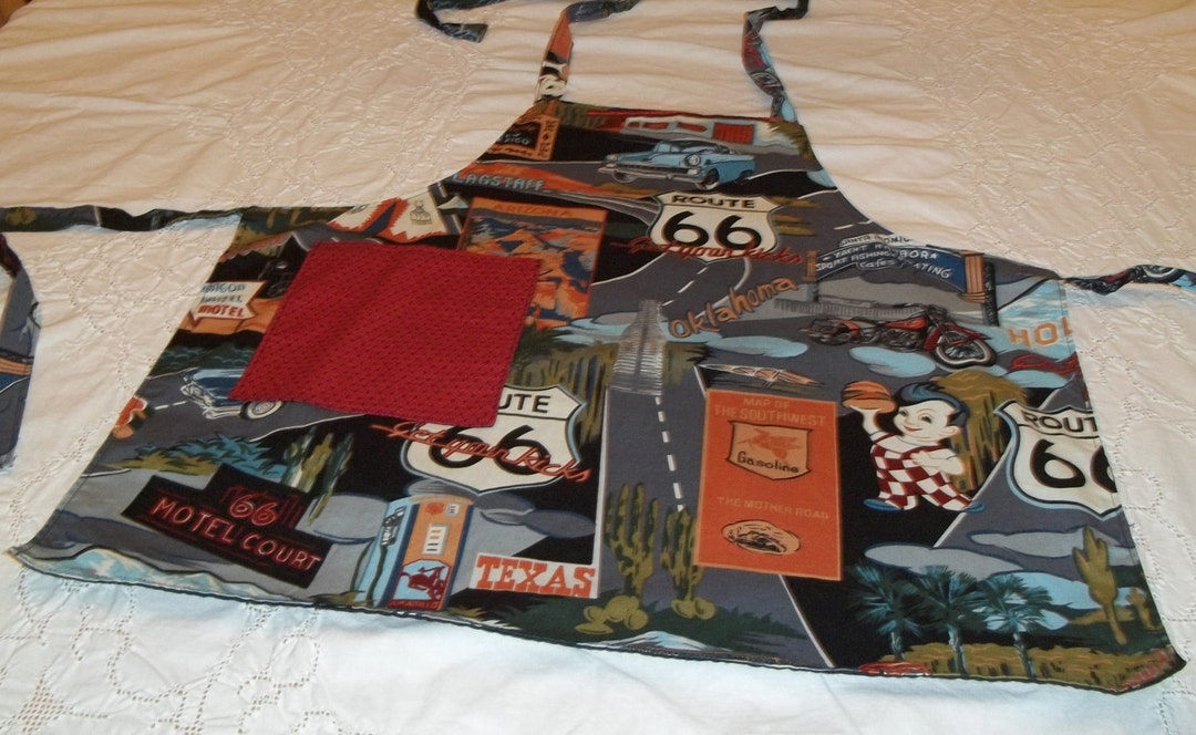 Route 66 Child or Kid Sized Apron Unisex for Boy or Girl in Fabulous ...