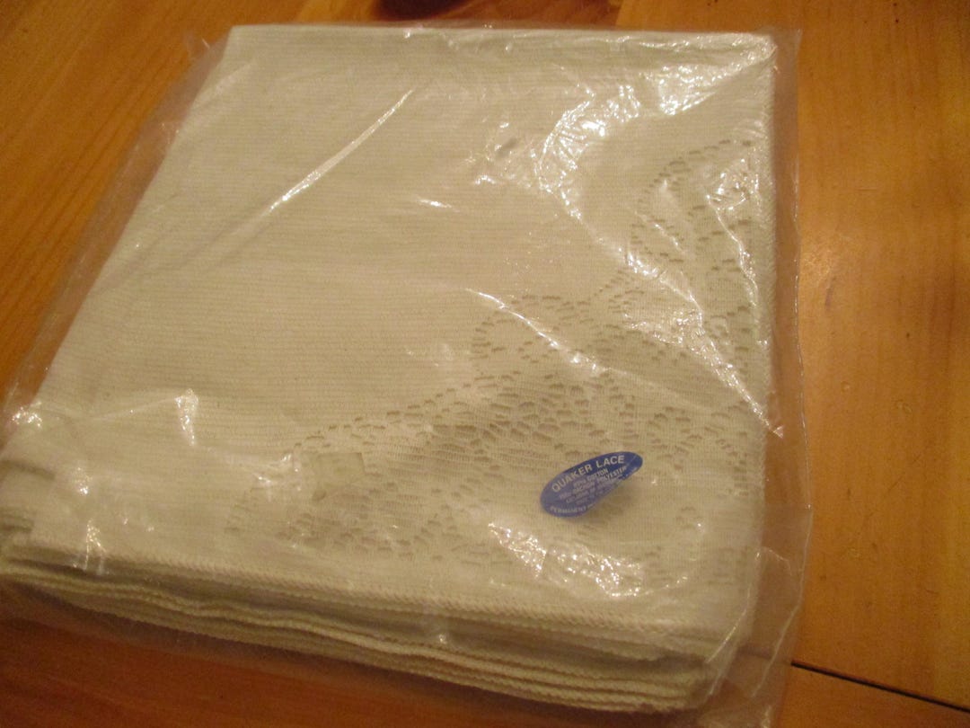 Set of Six 6 Unused New Old Stock Quaker Lace Dinner Napkins Cotton ...