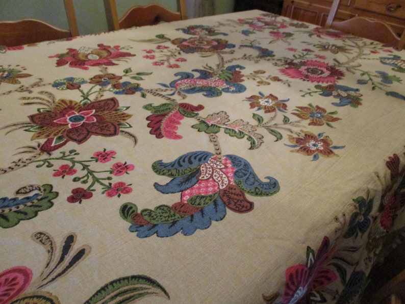 Vintage Bates Bedspread HTF Twin Floral W/ Fringe BOHO - Etsy