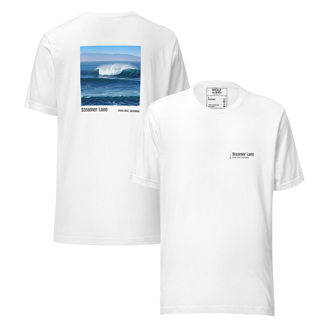 Steamer Lane 'middle Peak' Surf Spot Tee - Etsy