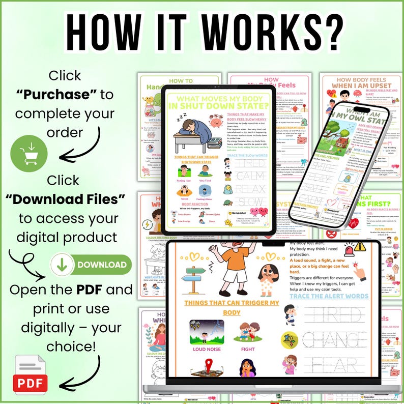 Polyvagal Theory Worksheets for Kids | Emotional Regulation & SEL ...