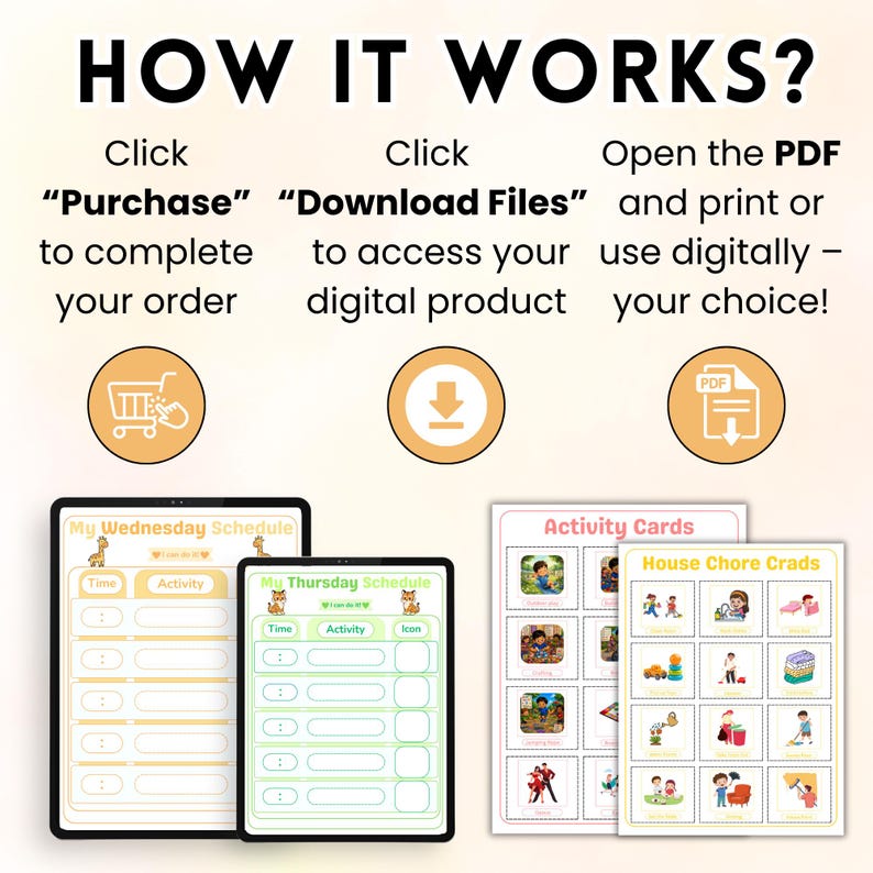 Editable Routine Cards for Kids | Daily Schedule & Chore Chart ...